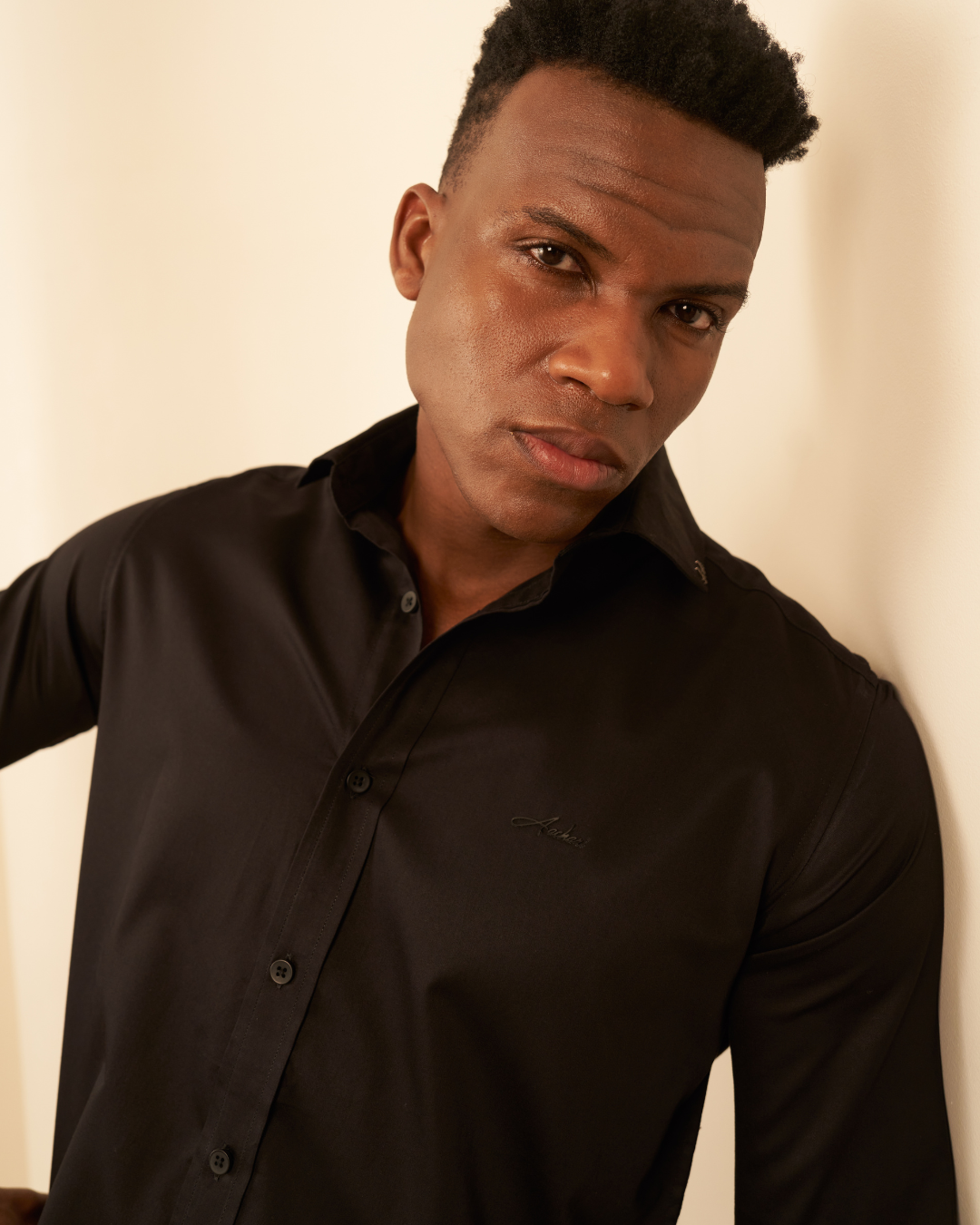 Slim Fit All Black Shirt – Aachari